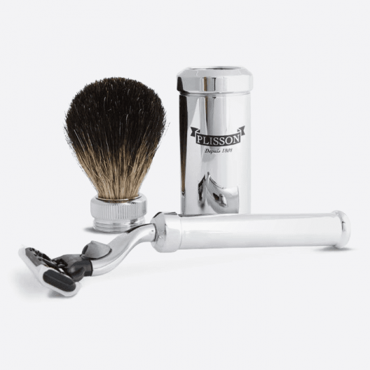 Shaving brush and razor set - Fabrication Française - Plisson 1808
