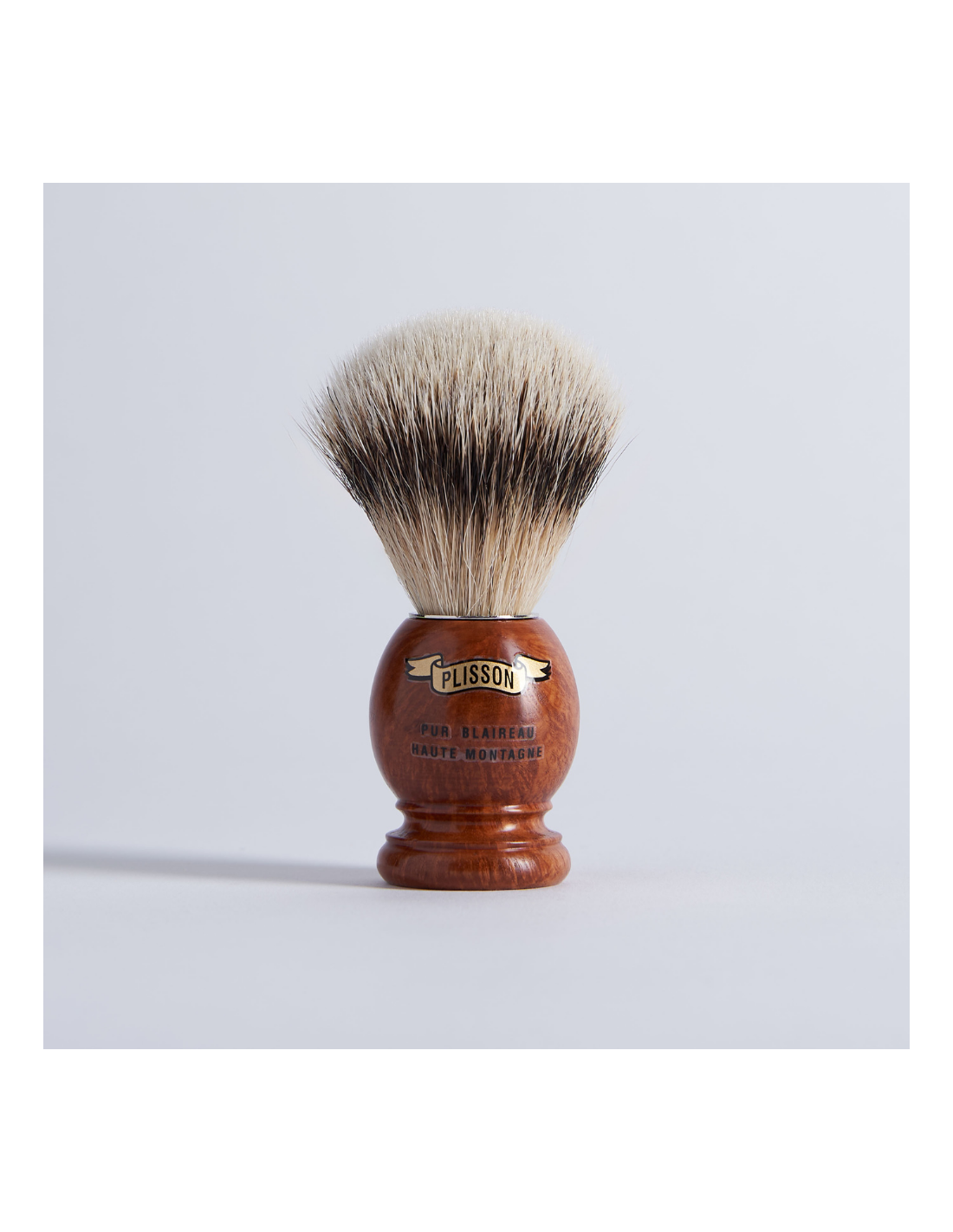 Briar Wood Shaving Brush Pure White Badger - Plisson 1808